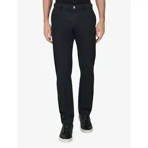 Boggi Milano Regular-fit Stretch Cotton-blend Trousers - Black