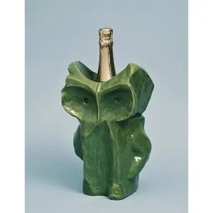 SERAX Owl Vase After Midnight Stoneware Vase - Green