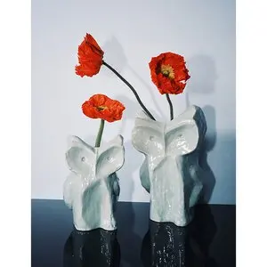 SERAX Owl Vase After Midnight Stoneware Vase