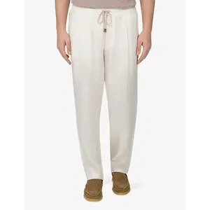 Boggi Milano Tapered Linen Trousers