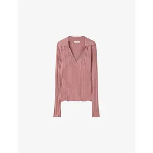 JOSEPH Chelia Plissé Knitted Top