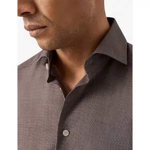 Eton Semi Solid Slim-fit Merino-wool Shirt