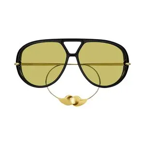 Bottega Veneta Drop Aviator Sunglasses - Black