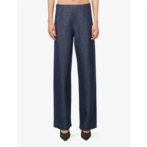 Vince Colette Wide-leg High-rise Cotton-linen Trousers