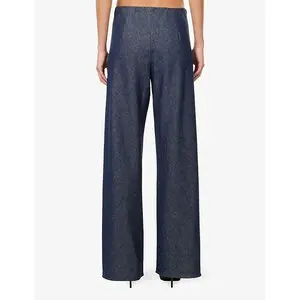 Vince Colette Wide-leg High-rise Cotton-linen Trousers