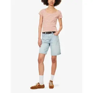 Paige Faye High-rise Denim Shorts