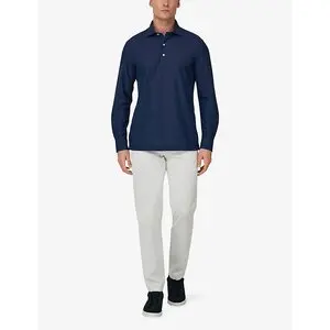 Boggi Milano Regular-fit Stretch Cotton-blend Trousers - Ice