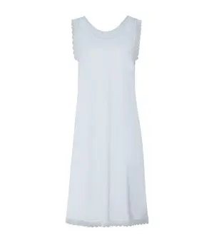 Hanro Cotton Inaya Nightdress - Blue