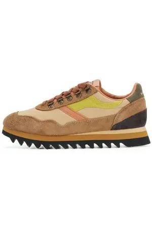 NORMAN WALSH Walsh Ensign Lace-up Suede And Nylon Sneakers - Brown/camel
