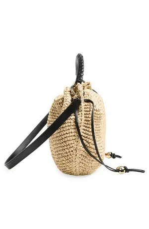 Madewell The Camren Gathered Shoulder Bag In Raffia
