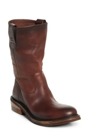 Miu Miu Slouchy Leather Boots - Caffe