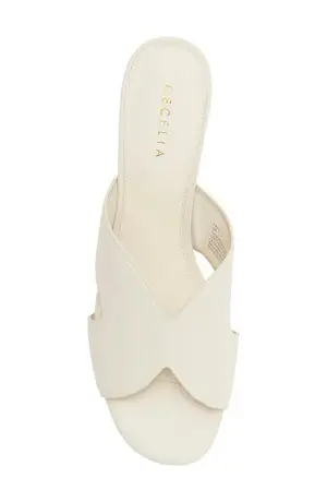 CECILIA NEW YORK Faye Wedge Slide Sandal - Bone