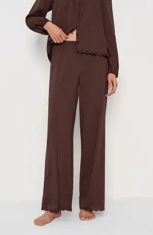 REFORMATION Paloma Long Sleeve Pajamas - Cafe