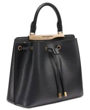 Karl Lagerfeld Paris Evelina Bucket Bag - Black/gold