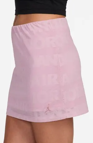 JORDAN Flight Open Stitch Knit Skirt - Pink