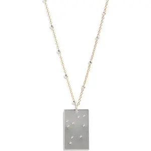 SET & STONES Set & Stones Zodiac Constellation Pendant Necklace Silver - Libra
