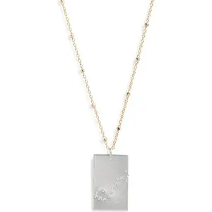 SET & STONES Set & Stones Zodiac Constellation Pendant Necklace Silver - Scorpio
