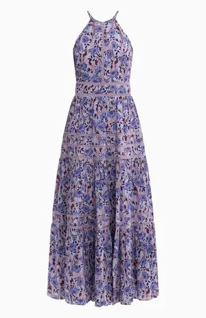 Rebecca Taylor Daphne Crinkle Maxi Dress