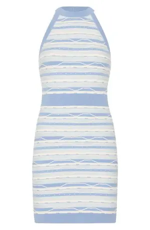 MILLY Sadie Stripe Sleeveless Mini Sweater-dress