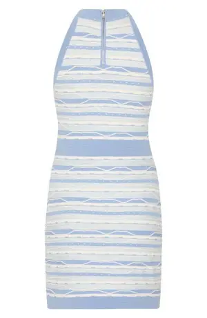 MILLY Sadie Stripe Sleeveless Mini Sweater-dress