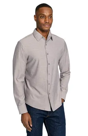 BROOKLYN BRIGADE Solid Mapleton Luxe Cross Dyed Long Sleeve Shirt - Tan