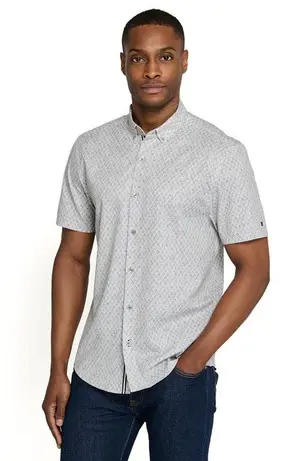 BROOKLYN BRIGADE Prospect Shell Short Sleeve Button Down Performance Shirt