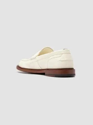 Officine Creative Leather Penny Loafers - White