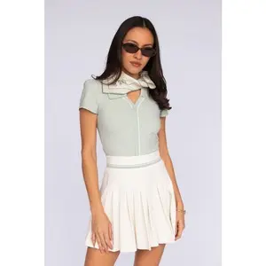 FORE-TÉ CLUB ATTIRE Monroe Tennis Skort - Ecru