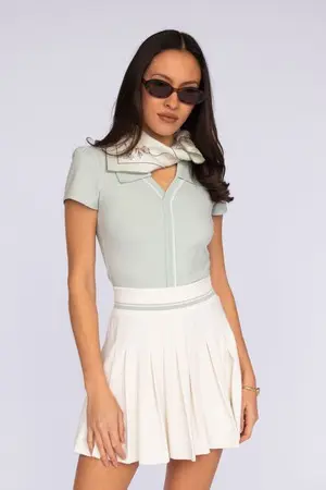 FORE-TÉ CLUB ATTIRE Monroe Tennis Skort - Ecru