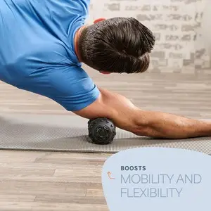 LIFEPRO Velocity Vibrating Peanut Massage Ball 4speed Deep Tissue Recovery Roller - Black
