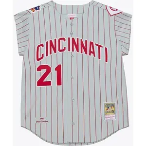 Mitchell & Ness Deion Sanders Cincinnati Reds 1997 Authentic Jersey - Gray