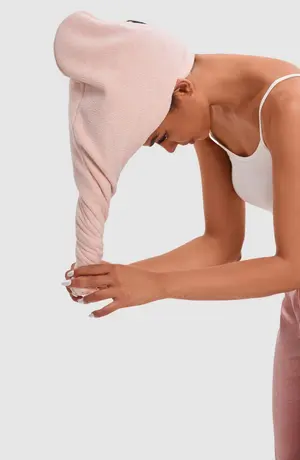 LUCE Silky Satin Pillowcases + Hair Towel Wrap - Pink