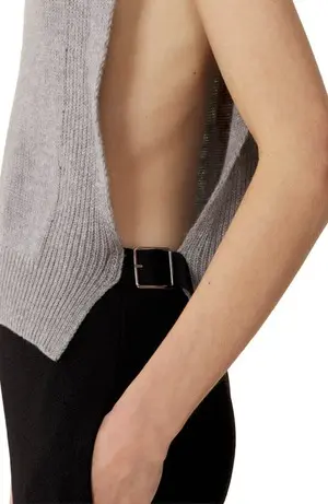 LANVIN Sleeveless Cashmere Sweater - Light Grey
