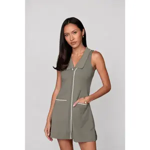 FORE-TÉ CLUB ATTIRE Athletic Dress With Detachable Shorts - Olive
