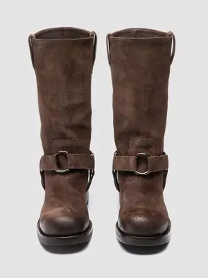 Officine Creative Dana 004 Suede Harness Boots