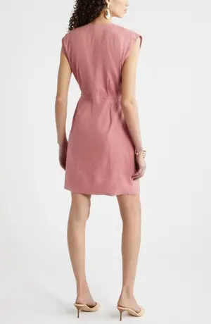 Nordstrom Linen Blend Wrap Dress