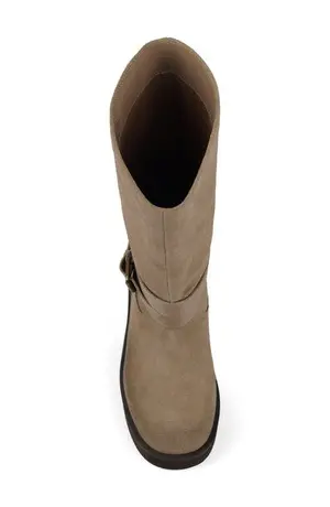 CANDIE'S Crib Block Heel Boot - Beige