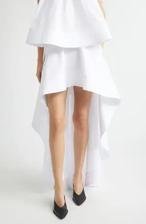Poplin High Low Skirts