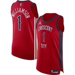 JORDAN BRAND Zion Williamson New Orleans Pelicans Authentic Jerseystatement Edition - Red