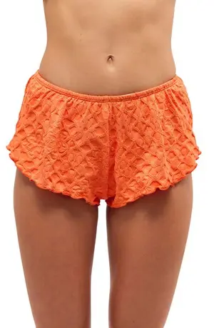 FREE-EST BY FREE PEOPLE Alma Flutter Bikini Bottom - Nectarine