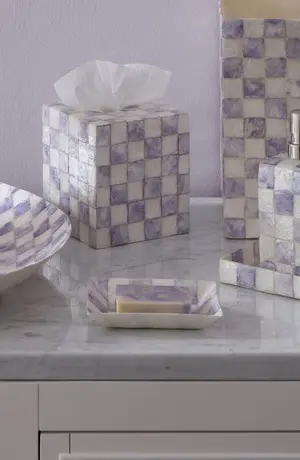 MACKENZIE-CHILDS Check Capiz Soap Dish