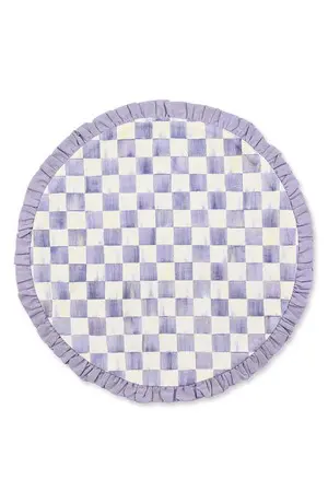 MACKENZIE-CHILDS Check Set Of 4 Round Placemats - Violet
