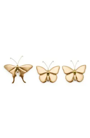 MACKENZIE-CHILDS Set Of 3 Assorted Butterfly Wall Decor