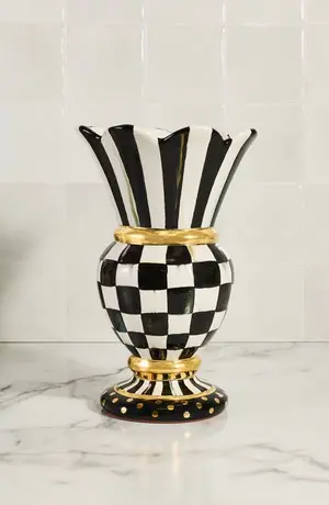 MACKENZIE-CHILDS Courtly Check Ceramic Great Vase
