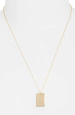 SET & STONES Goldie Initial Tag Pendant Necklace - Gold/k