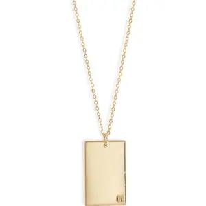 SET & STONES Goldie Initial Tag Pendant Necklace Gold/m