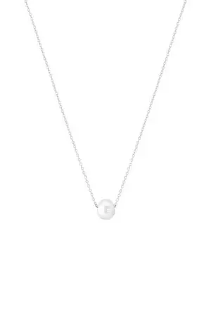 SET & STONES Charlize Pearl Necklace Silver/white