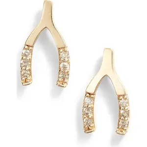 SET & STONES Florence 14k Diamond Stud Earrings - Gold