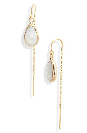 SET & STONES Carrie Baroque Pearl Ear Threaders - Gold