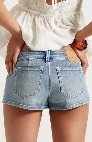 PACSUN Tatum Ultimate Micro Jean Shorts - Medium Indigo